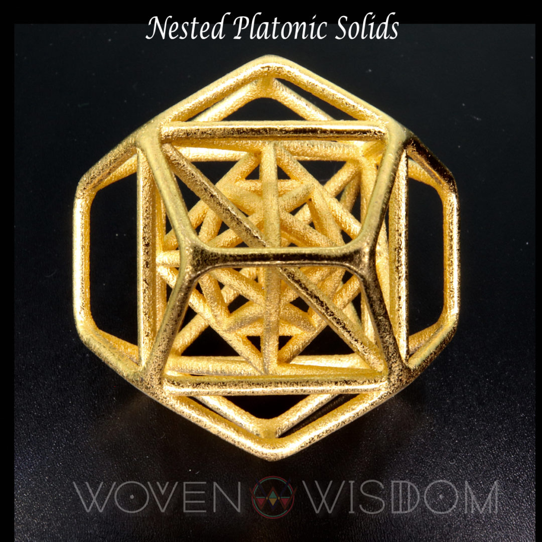Nested Platonic Solids - Woven Wisdom