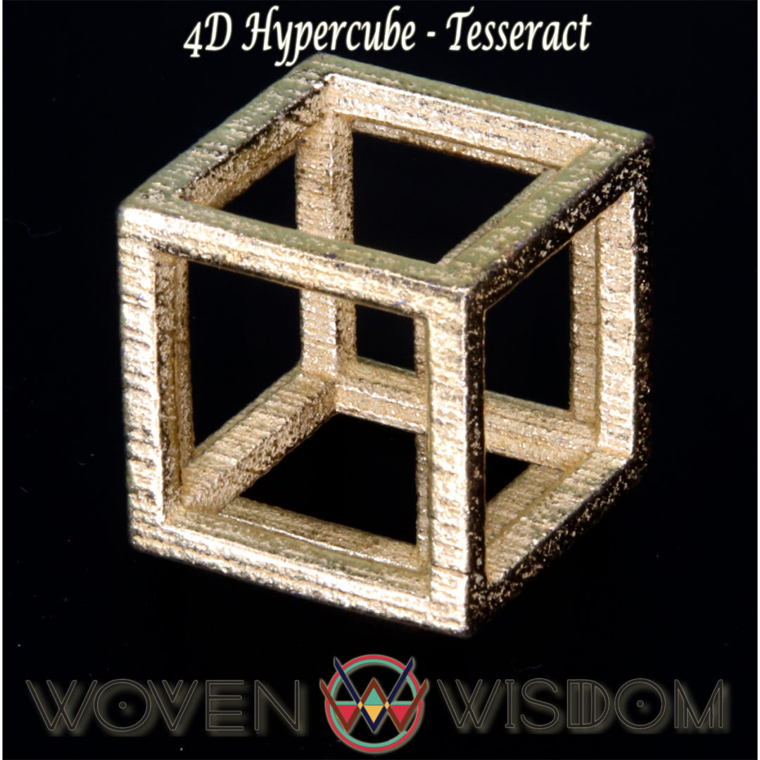 4D Hypercube - Tesseract - Woven Wisdom